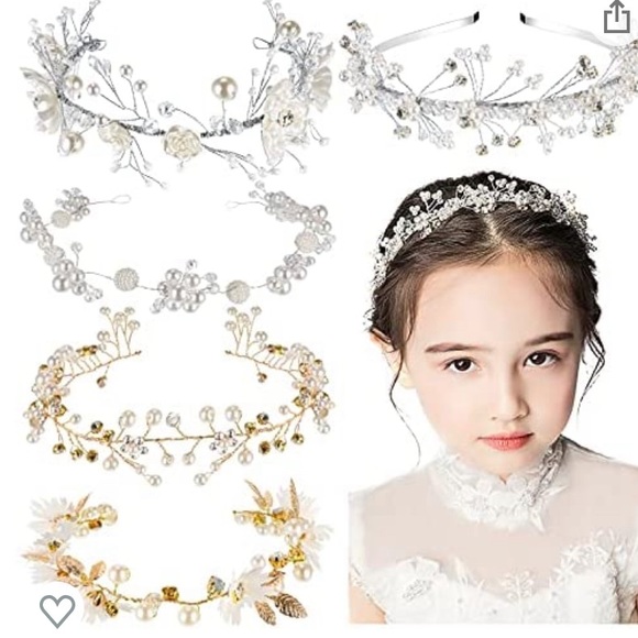 Accessories | Headbands 5 Pieces Kids Wedding Headbands Flower Wedding ...
